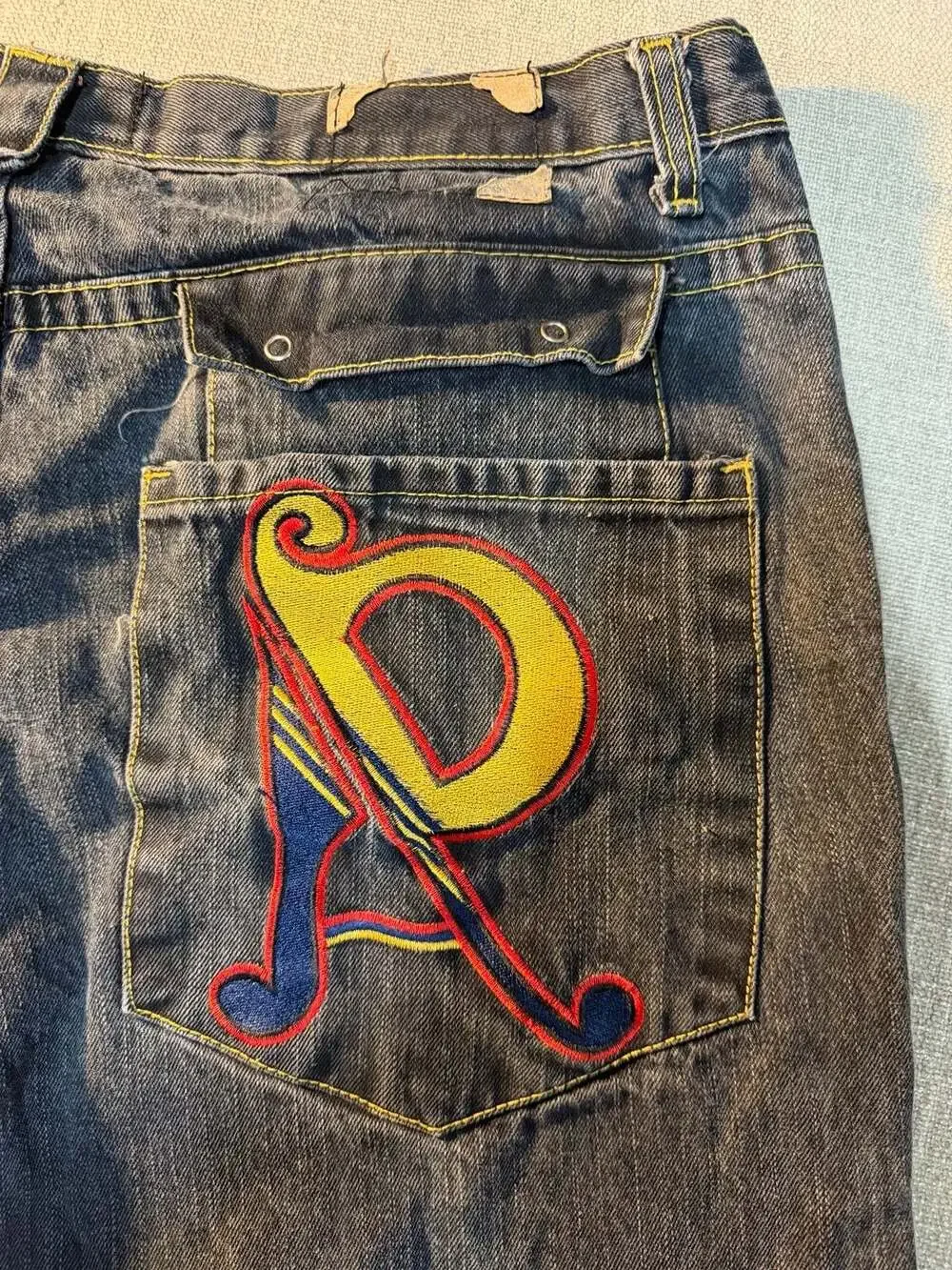 Red Ape | Jeans | Red Ape Authentic Embroidered Baggy Denim Jeans 42x32 ...